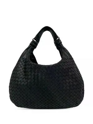 Bottega Veneta 2012-2026 Intrecciato Campana Shoulder Bag - Black