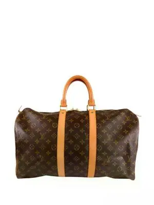 LOUIS VUITTON 2004 Monogram Keepall 45 Travel Bag - Brown