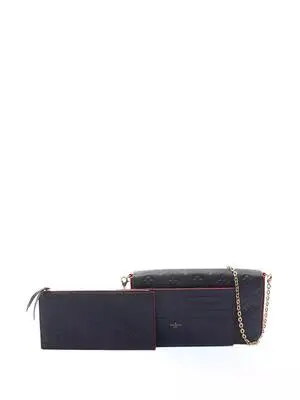 LOUIS VUITTON Monogram Empreinte Pochette Felicie Crossbody Bag - Blue