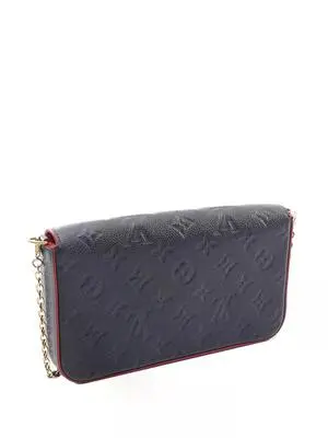 LOUIS VUITTON Monogram Empreinte Pochette Felicie Crossbody Bag - Blue