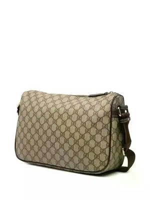 Gucci Gg Supreme Double Pocket Crossbody Bag