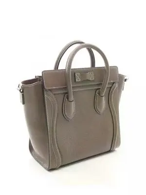 Celine Leather Luggage Tote Satchel
