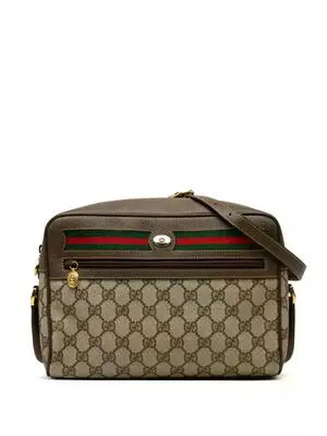 Gucci Gg Supreme Interlocking G Web Crossbody Bag