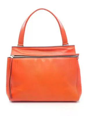 Celine 2010-2026 Medium Leather Edge Handbag - Orange