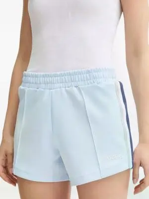 Guess Logo-print Side-stripe Shorts