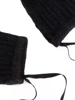 ANN DEMEULEMEESTER Rib-knit Gauntlets