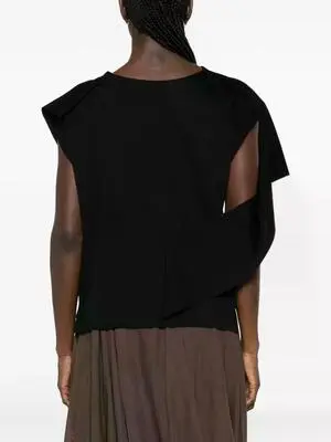 CFCL Ac Milan Draped Asymmetric-sleeve Top