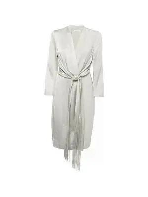 Max Mara Long-sleeves Midi Dress - Grey