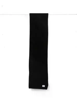 C.P. COMPANY Logo-patch Knitted Scarf - Black