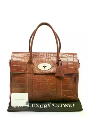 Mulberry Bayswater Croc-embossed Tote Bag