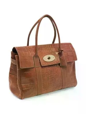 Mulberry Bayswater Croc-embossed Tote Bag