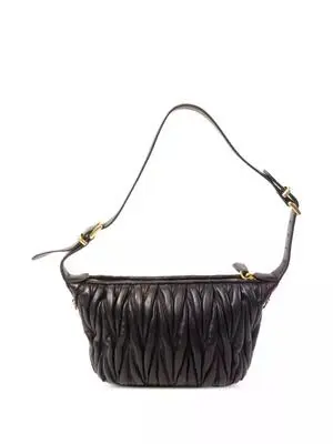 Miu Miu Matelassé Shoulder Bag - Black