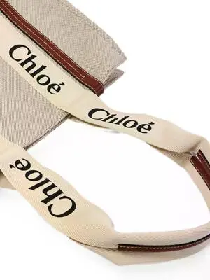 Chloé Medium Woody Logo-print Tote Bag