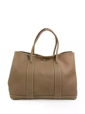 Hermès Pm Garden Party Calfskin Handbag - Brown