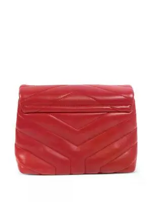 Saint Laurent Loulou Quilted Shoulder Bag - Red
