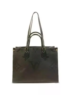 LOUIS VUITTON Leather Monogram Empreinte Tote Bag - Black