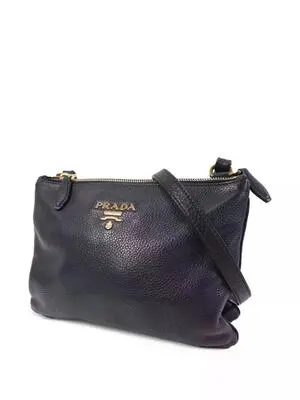Prada Logo-appliqué Leather Shoulder Bag