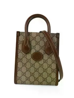 Gucci Mini Gg Supreme Interlocking Tote Bag - Neutrals