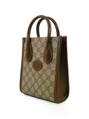 Gucci Mini Gg Supreme Interlocking Tote Bag