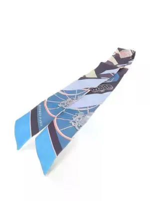 Hermès Graphic-print Scarf - Blue