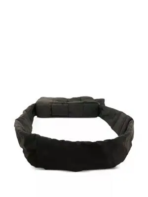 Bottega Veneta Cassette Messenger Bag Padded Intrecciato Weave - Black