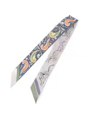 Hermès Twilly Guepards Bandana Scarf - Blue