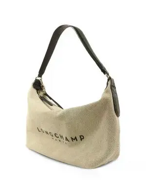 Longchamp Logo Print Canvas Shoulder Bag