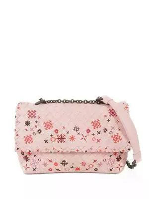 Bottega Veneta Intrecciato Shoulder Bag - Pink