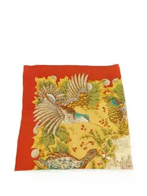 FERRAGAMO Bird-print Scarf