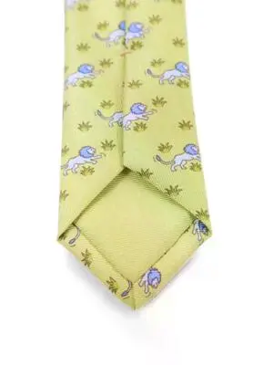 Hermès Animal-print Silk Tie
