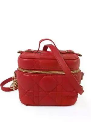 Dior Lady Quilted Shoulder Bag - Red