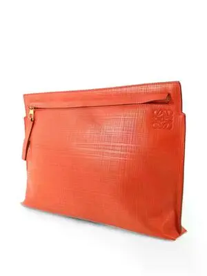 Loewe T Pouch Leather Clutch Bag