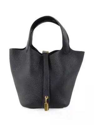 Hermès Pm Picotin Leather Tote Bag - Black