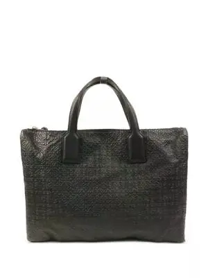 Loewe Anagram Embossed Leather Tote Bag