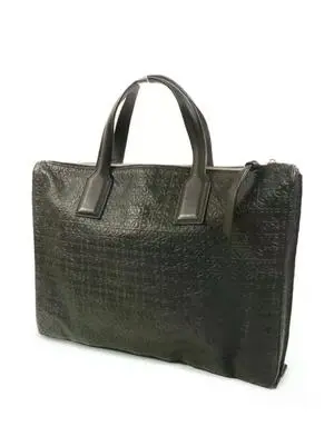 Loewe Anagram Embossed Leather Tote Bag