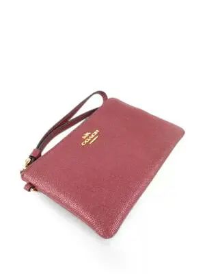 COACH VINTAGE Logo-plaque Wristlet Pouch