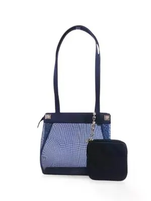 Versace Mesh Shoulder Bag - Blue