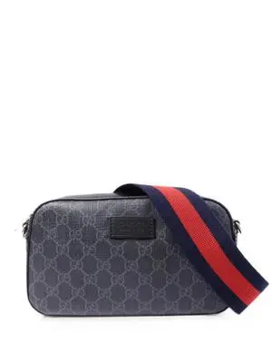 Gucci Gg Supreme Shoulder Bag - Black