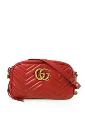 Gucci Gg Marmont Shoulder Bag - Red