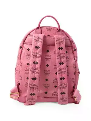 Mcm Stark Backpack With Gold-tone Logo Plaque