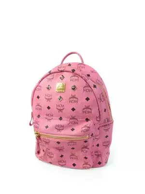 Mcm Stark Backpack With Gold-tone Logo Plaque