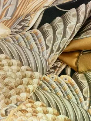 FERRAGAMO Bird-print Silk Scarf