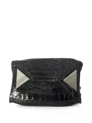 Attico Mini La Passeggiata Crocodile-effect Leather Tote Bag - Black