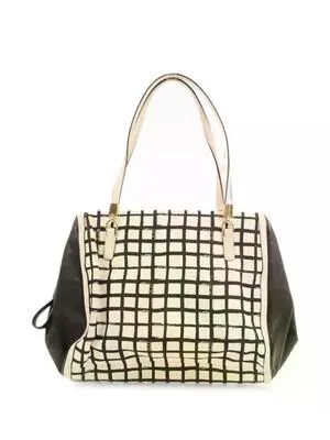 COACH VINTAGE Check Canvas Shoulder Bag