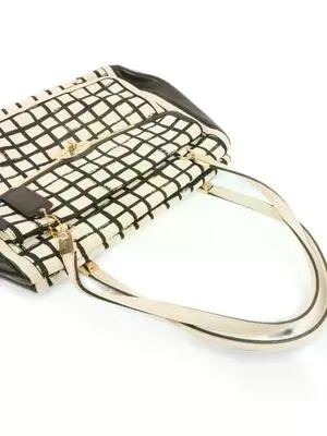 COACH VINTAGE Check Canvas Shoulder Bag
