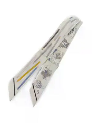 Hermès Silk Scarf - White