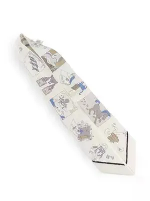 Hermès Silk Scarf - White