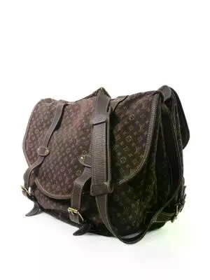 LOUIS VUITTON Xl Mini Lin Saumur Monogram Shoulder Bag - Brown