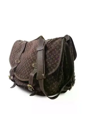 LOUIS VUITTON Monogram Mini Lin Saumur Shoulder Bag - Brown