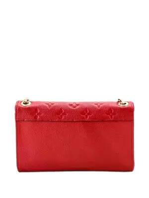 LOUIS VUITTON Saint Germain Pochette Monogram Empreinte Leather Shoulder Bag - Red